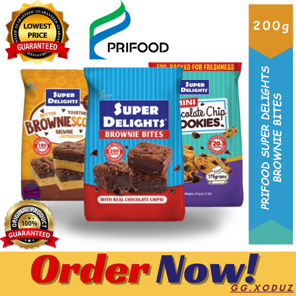PRIFOOD SUPER DELIGHTS BROWNIE BITES 200g Pack | Shopee Philippines