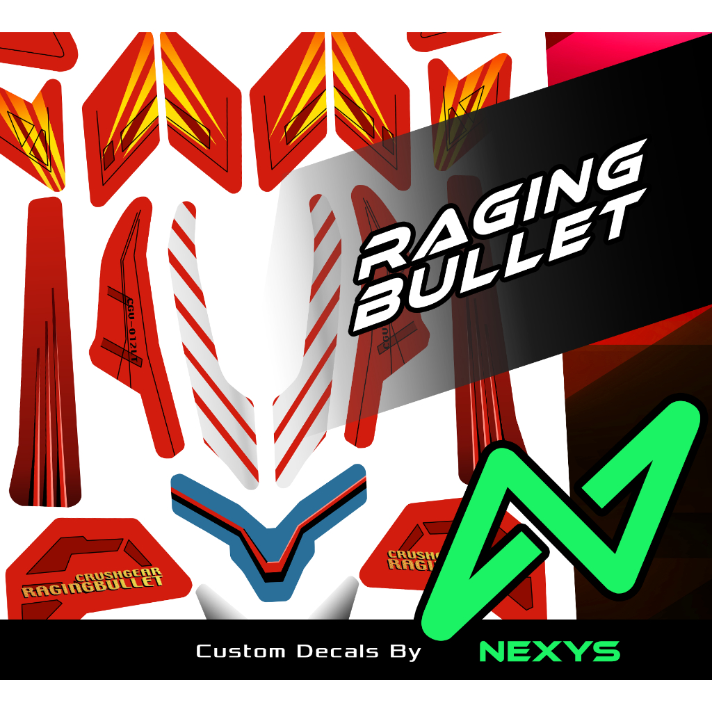 Crush Gear - Raging Bullet Sticker | Shopee Philippines