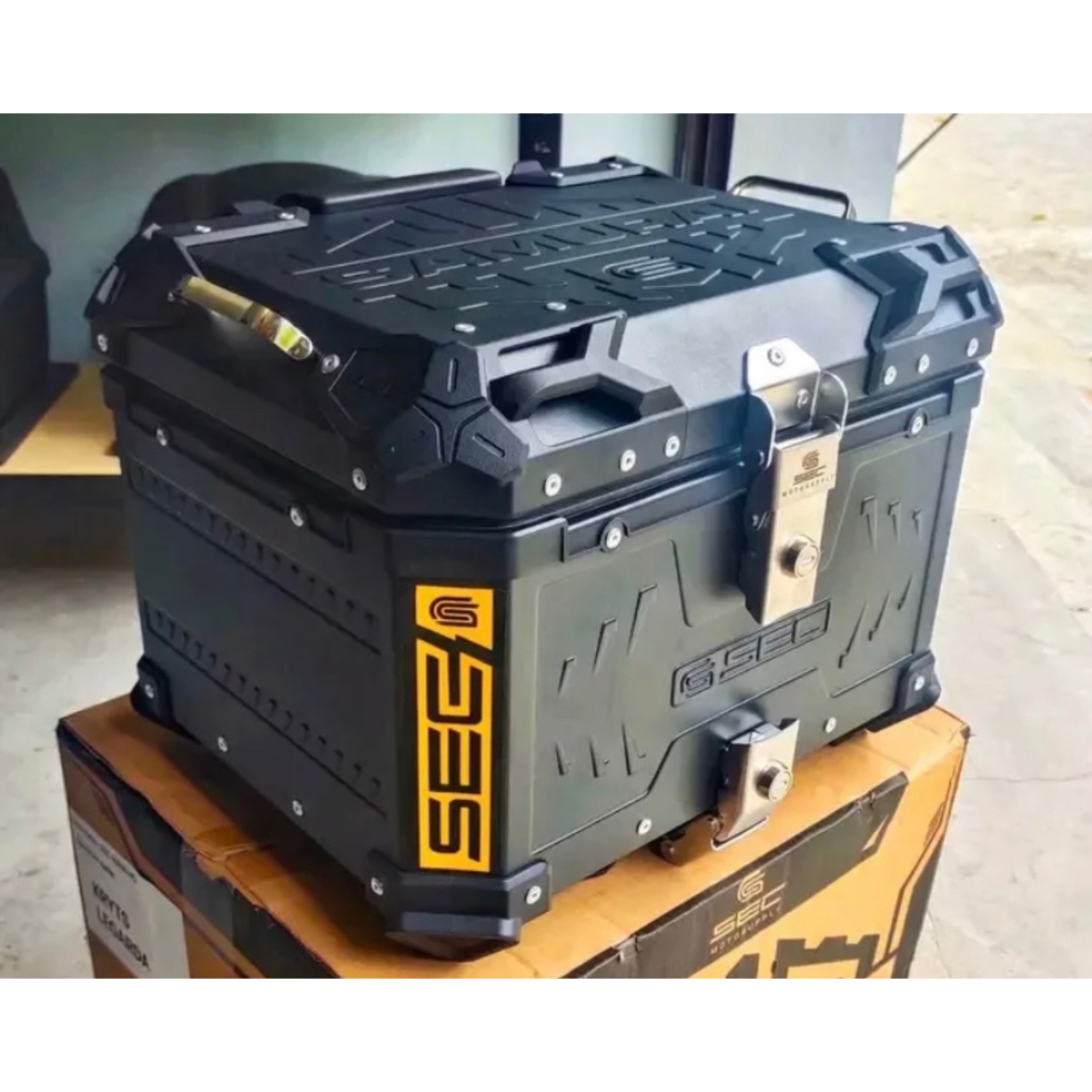 Newly SEC Alloy Top Box (Black Shadow) 45 Liters With Bracket | Shopee ...