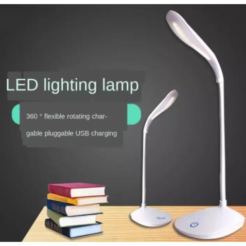 Rechargeable Table Lamp LED Stand 3 Levels Brightness Night Reading ...