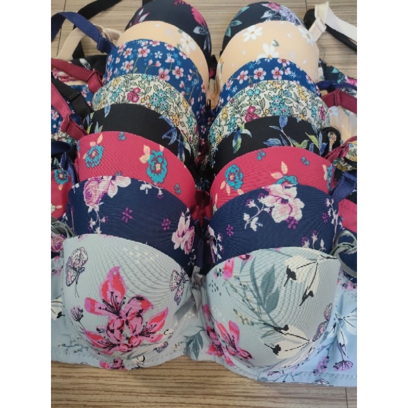 34 to 38 strapless printed triumph bra onhand thin pads | Shopee ...