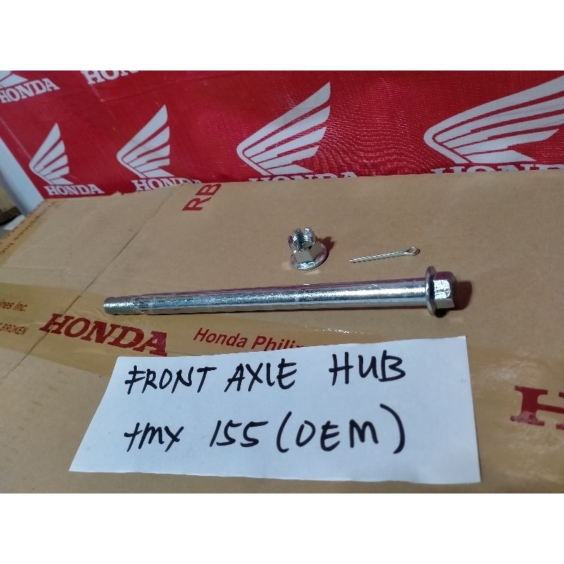 Honda TMX 155 Front Axle Hub with pin & nut (OEM) | Shopee Philippines