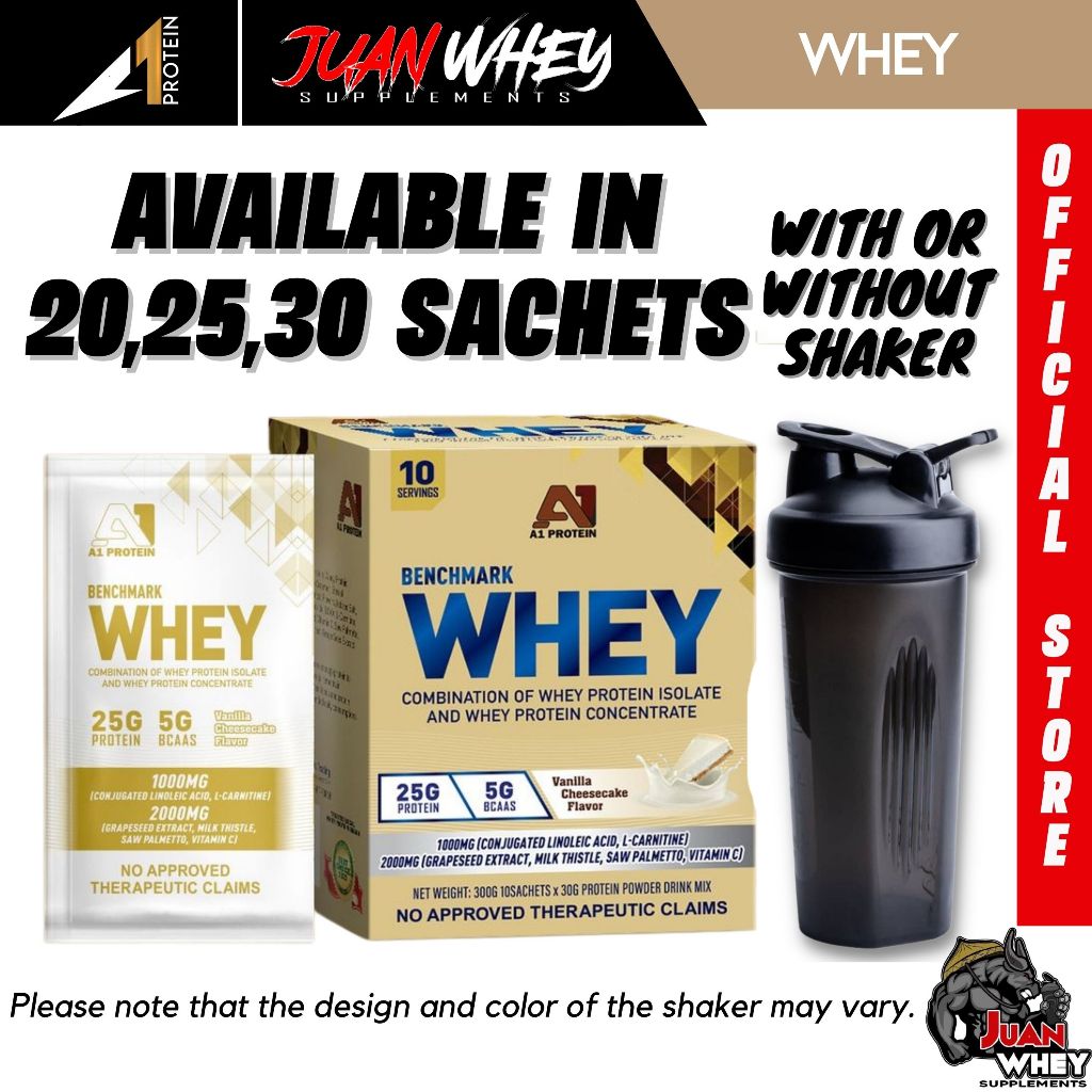 WHEY PROTEIN 20,25,30 SACHETS WITH OR WITHOUT SHAKER - A1PROTEIN ...