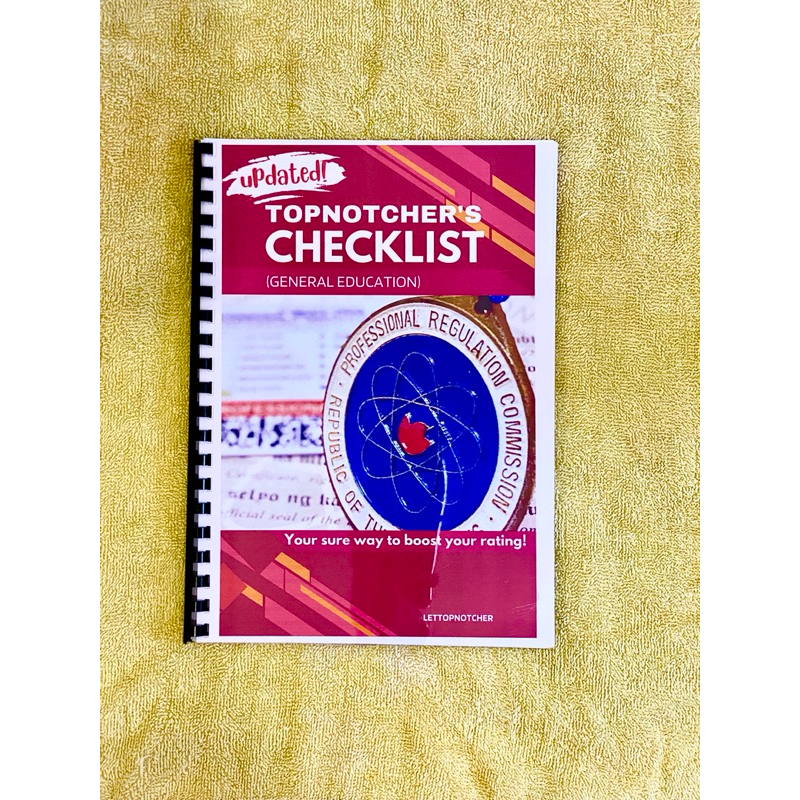 2025 TOPNOTCHER'S CHECKLIST [GENERAL EDUCATION] | Shopee Philippines