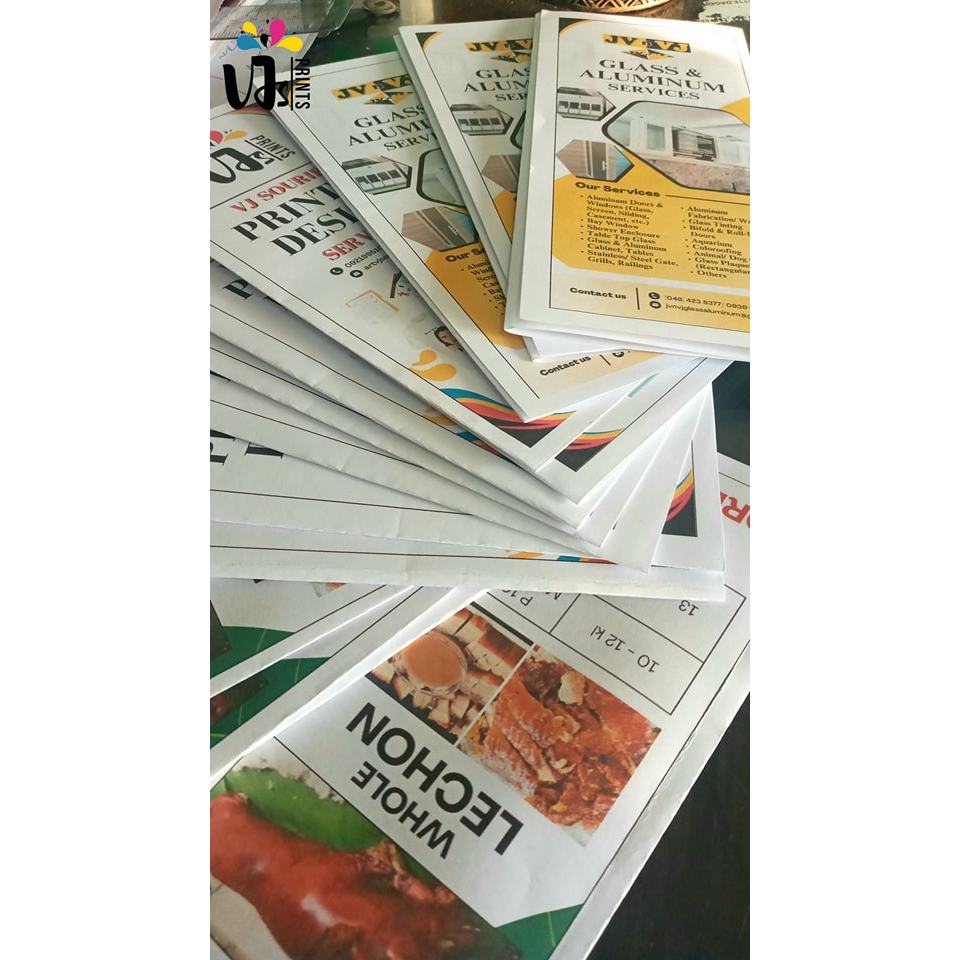 50 PCS CUSTOMIZED / PERSONALIZED FLYERS / BROCHURES THREE FOLD | Shopee ...