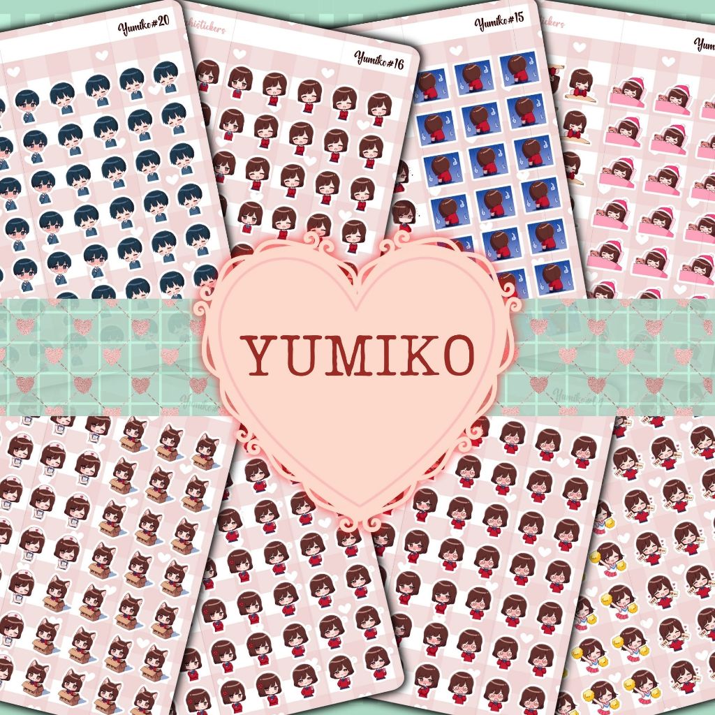 WAIFU YUMIKO CHIBI - LITTLE GIRL SERIES PLANNER STICKERS | Shopee ...