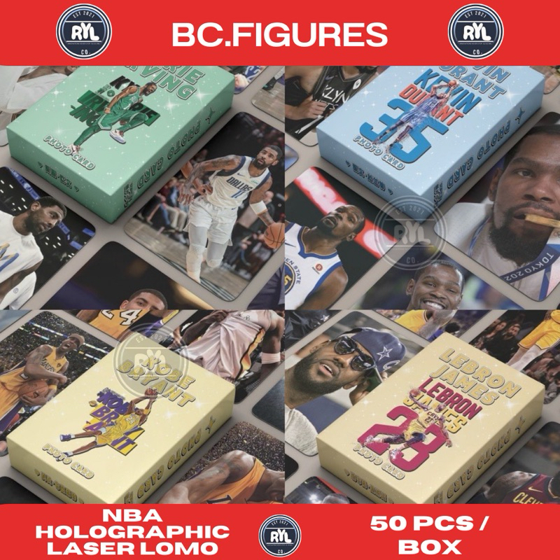 NBA Basketball Holographic Laser Lomo Cards [50 pcs/box] | Shopee ...