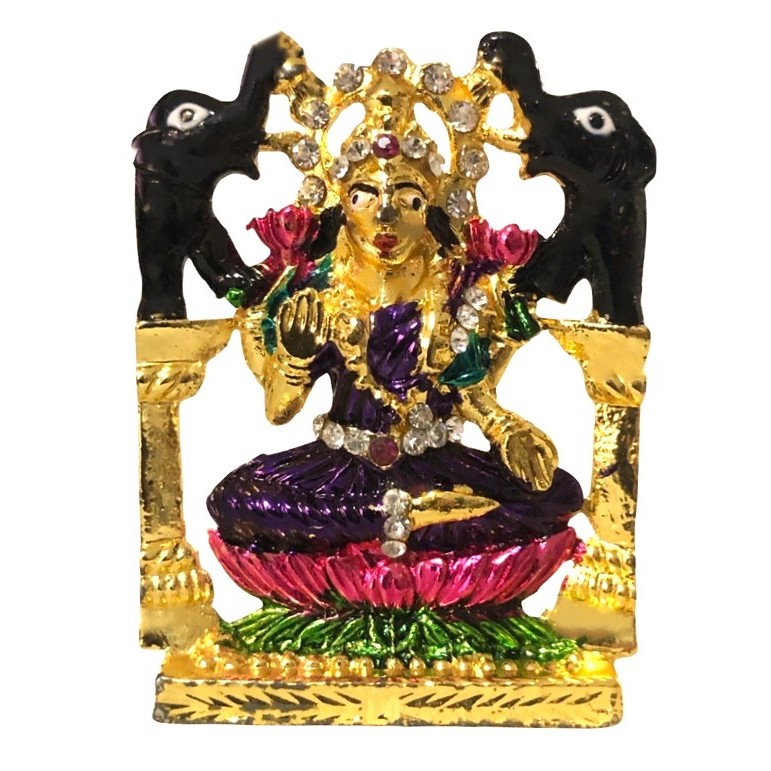 TNT Goddess Gaja Lakshmi - Hindu God Idol Of Prosperity - Gold/Metal ...
