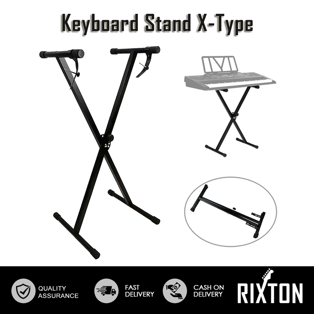 RIXTON Keyboard Portable Stand X-type Folding Piano Keyboard Rack Metal ...