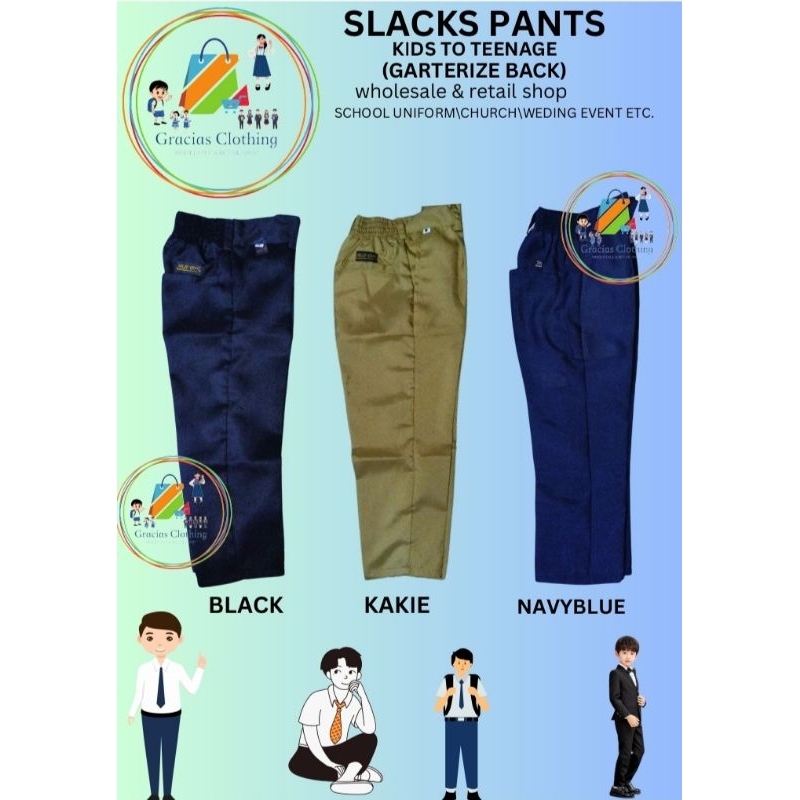 WILL OFF SLACKS FOR KIDS & ADULT, AVAILABLE IN ALL COLORS GARTERIZE ...