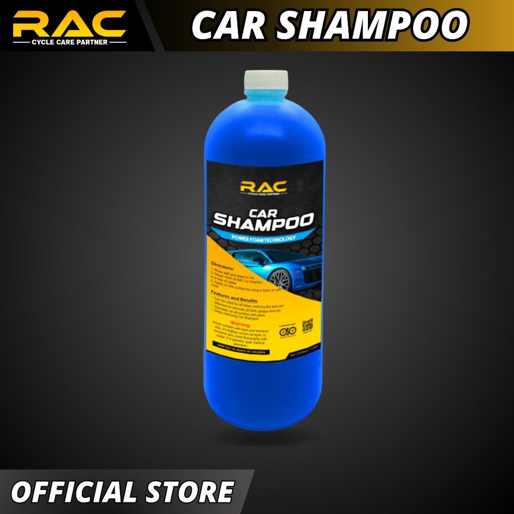 RAC Cycle Care 1 Liter Car Shampoo with Foam Booster | Shopee Philippines