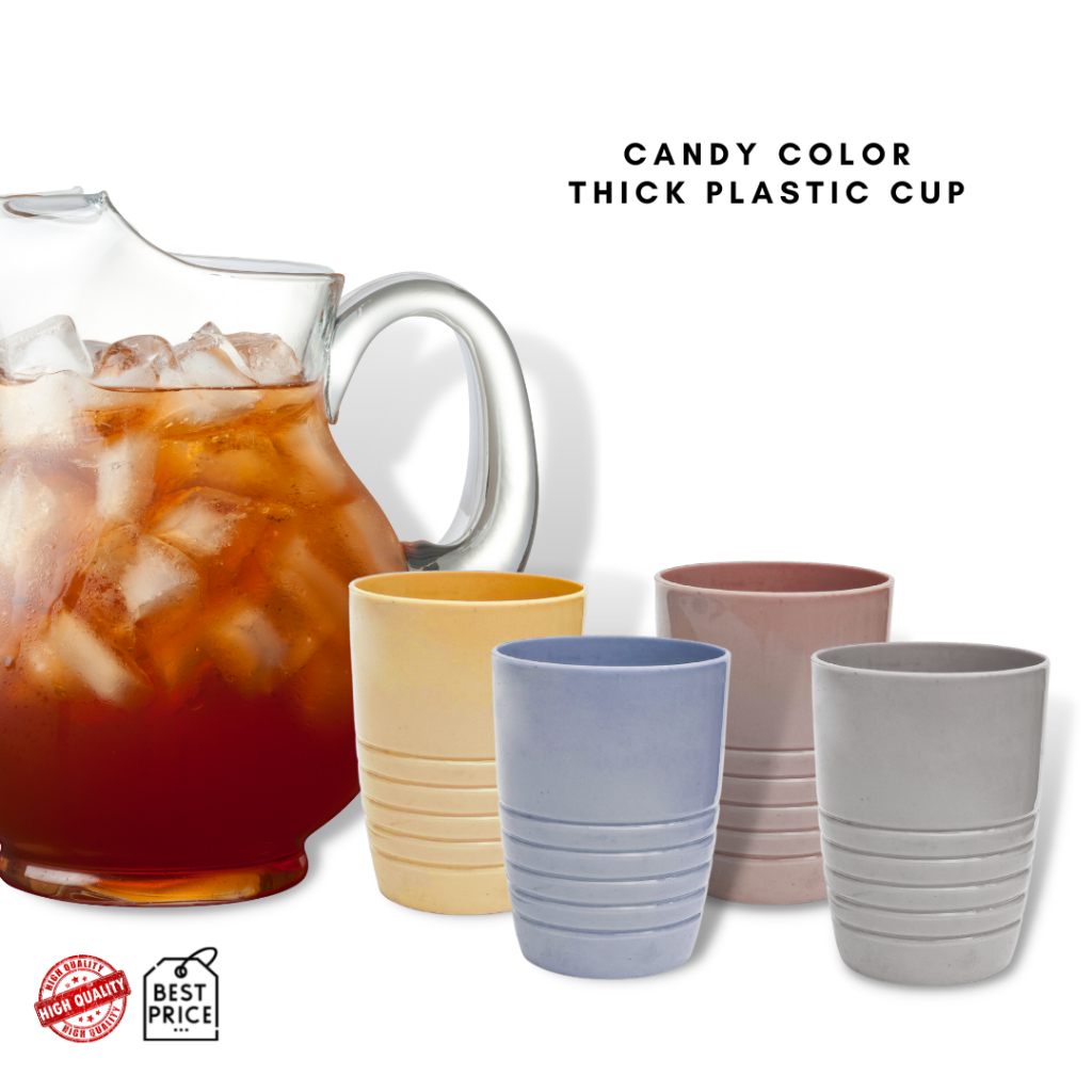 Candy Color Thick Plastic Cup/Baso High Quality | Shopee Philippines