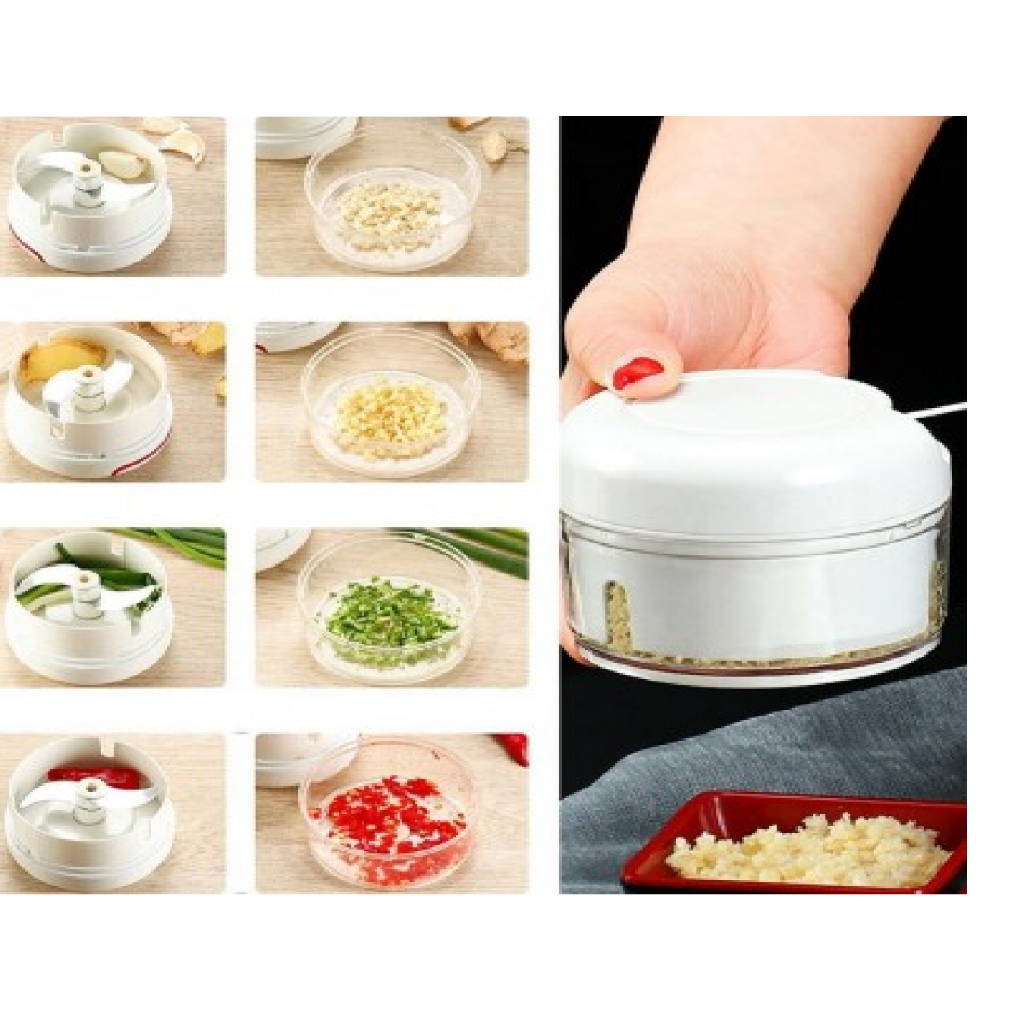 Mini Food Chopper Hand Pull Garlic Grinder Onion Ginger Masher Shredder ...
