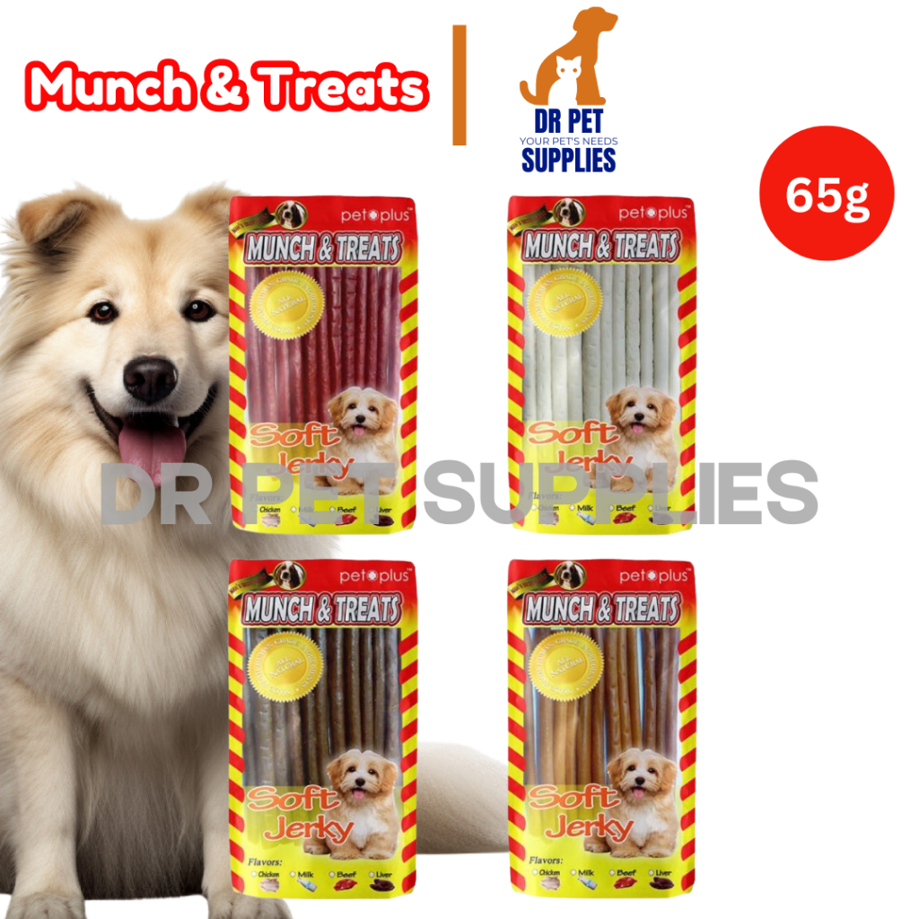 65g Munch and Treats Soft Jerky Dog Snack Dogs Food All Stages Adult ...