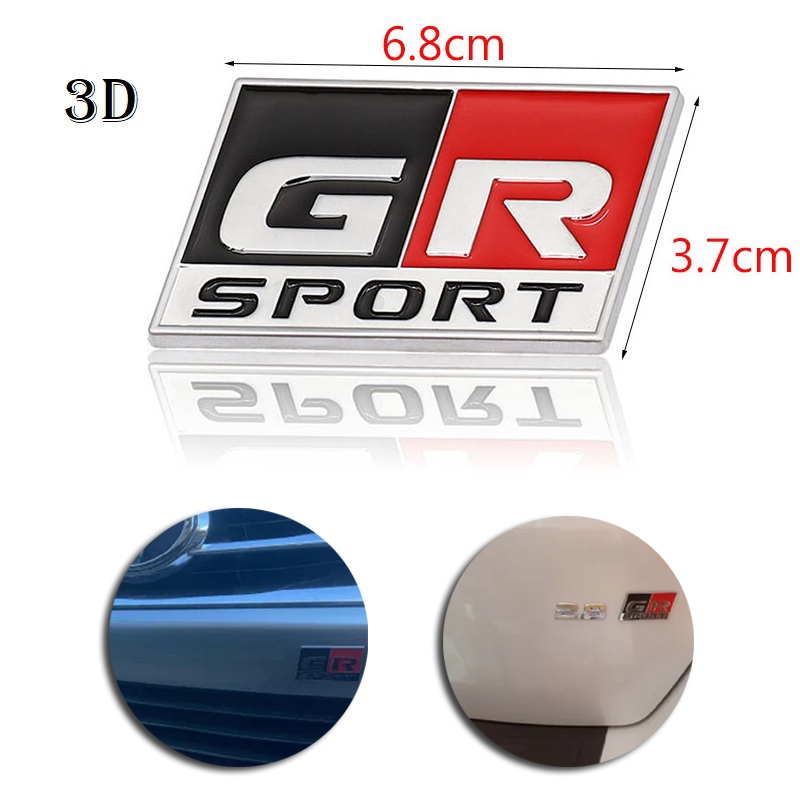 1PC GR Sport Logo Metal Car Sticker Emblem Badge Auto Rear Trunk Badge ...