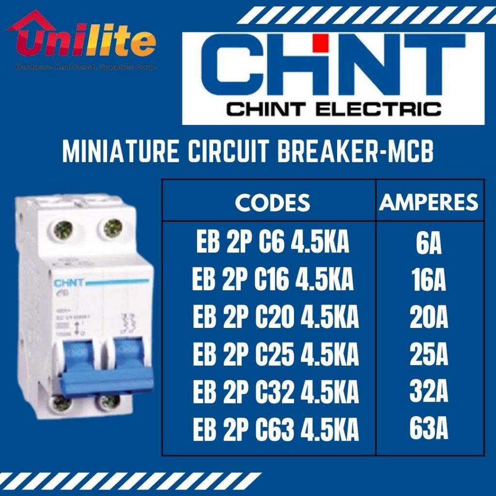 CHINT MINIATURE CIRCUIT BREAKER - MCB | Shopee Philippines