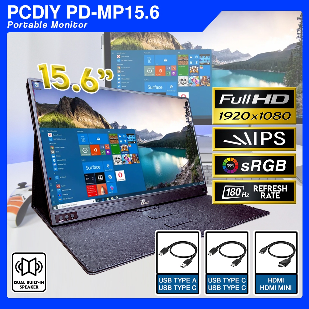 PC.DIY 15.6" FHD Portable Monitor 1920*1080 60Hz IPS Screen Gaming ...