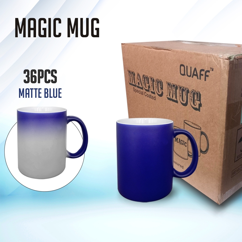 QUAFF Sublimation Magic Mug Matte & Glossy Red / Blue & Black (1BOX ...