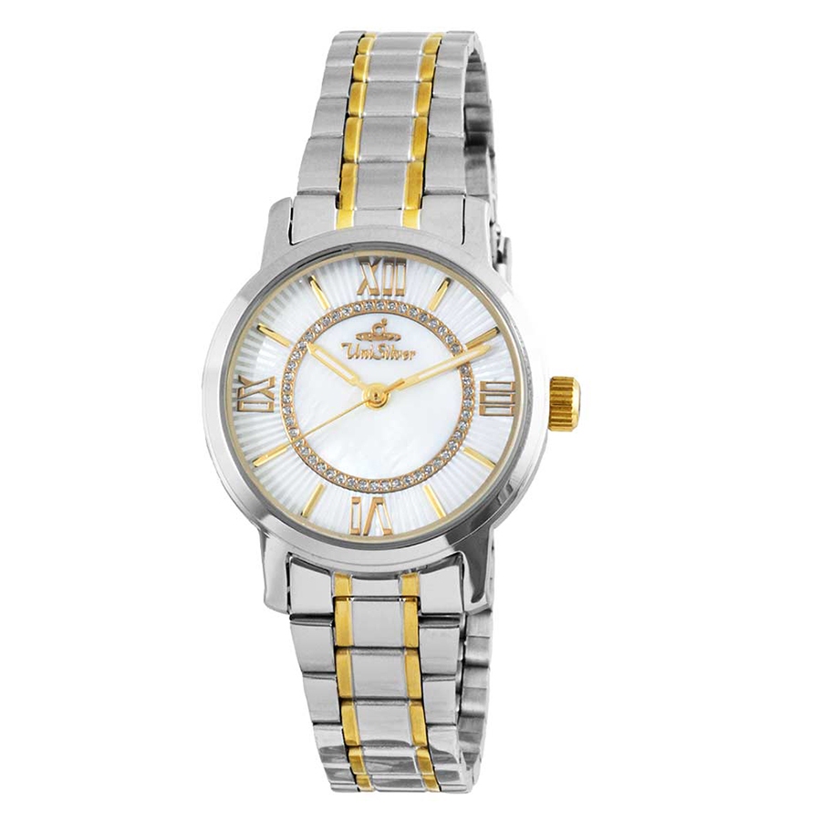 UniSilver TIME Women's Silver / Gold Analog Stainless steel watch ...