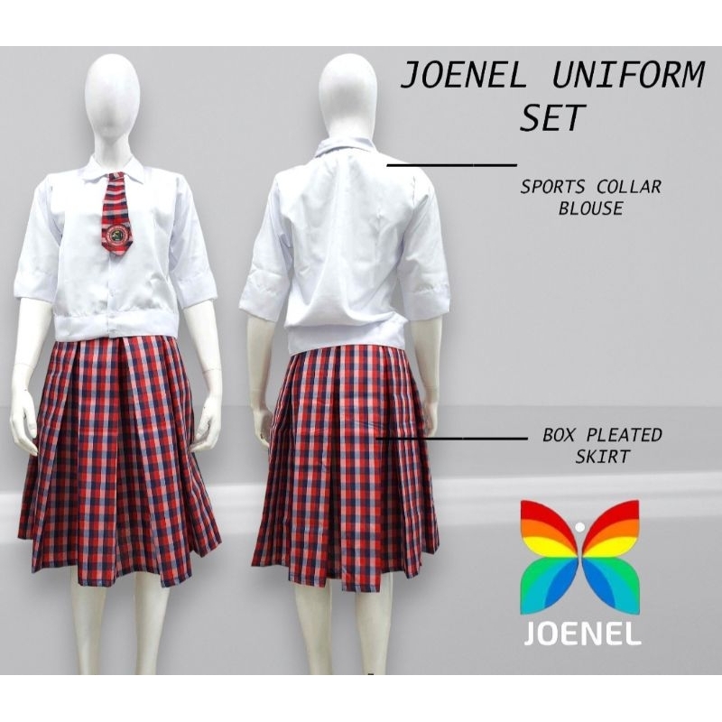 Joenel school uniform Peachtwill polo blouse 3/4/palda set | Shopee ...