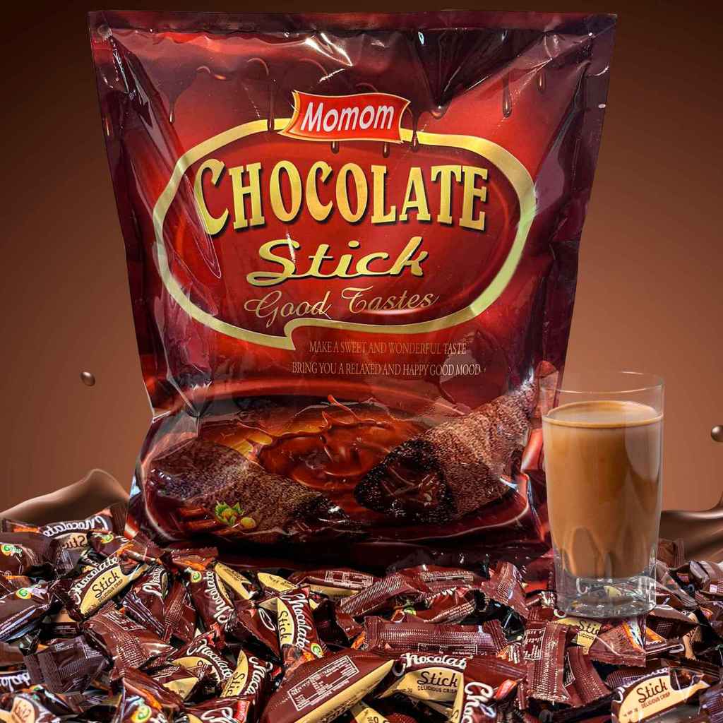 Momom Food Chocolate Wafer Bicuit Stick Crisp Delicious Snacks (130pcs ...