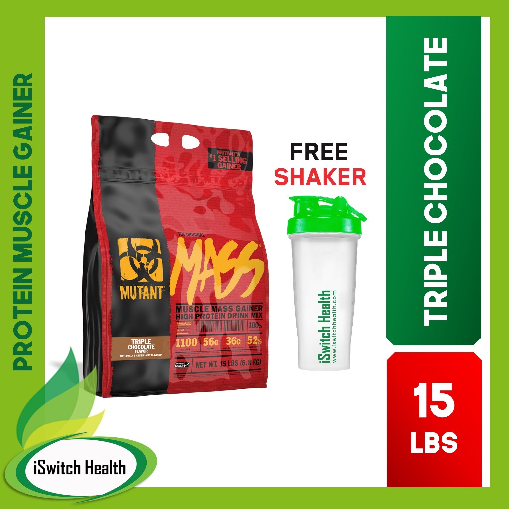 Mutant Muscle Mass Gainer - 15lbs | Enhanced Muscle Mass | Shopee ...