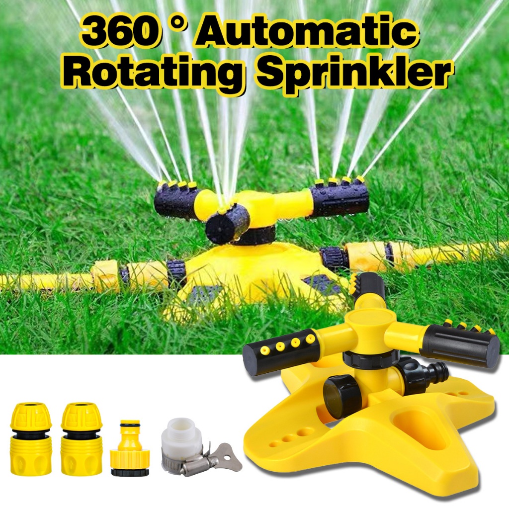 Automatic Rotating Garden Sprinkler 360 Degree Rotating Adjustable ...