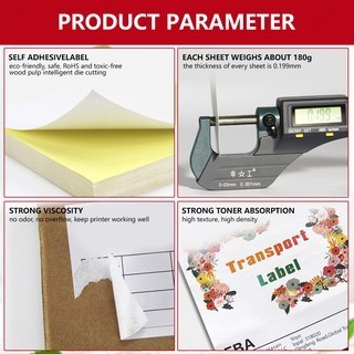 175GSM Inkjet Printable Sticker Paper A4 Size 20sheets (Matte Sticker ...