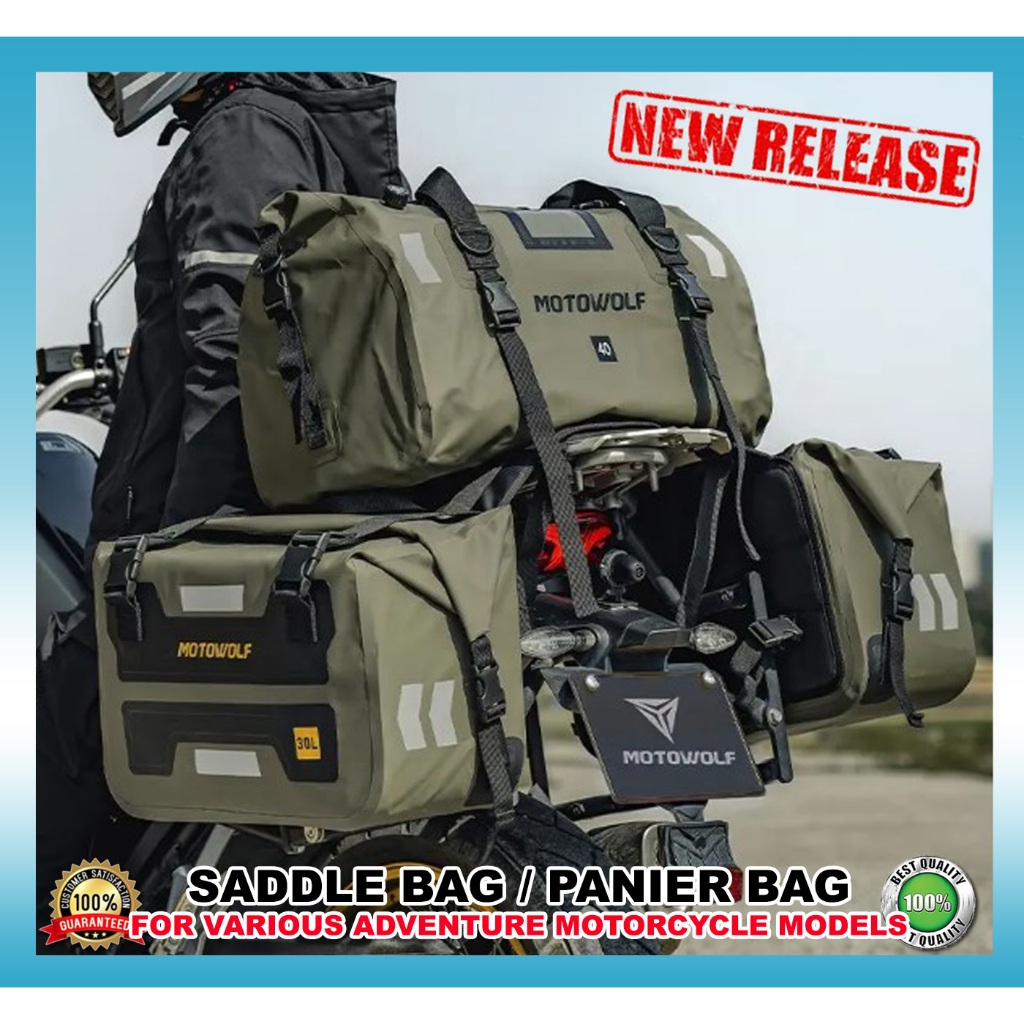 Motowolf Saddle Bag 30L Capacity / Side Panier Bag for Motorcycle ...