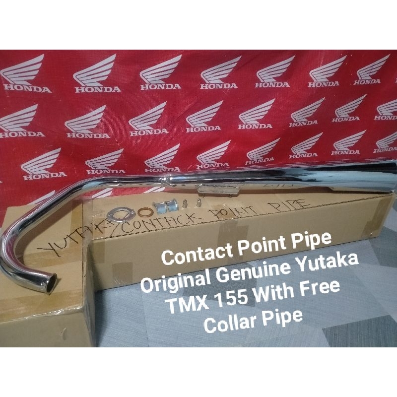 Muffler Pipe Yutaka Contact point TMX 155 0riginAL w free collar pipe ...