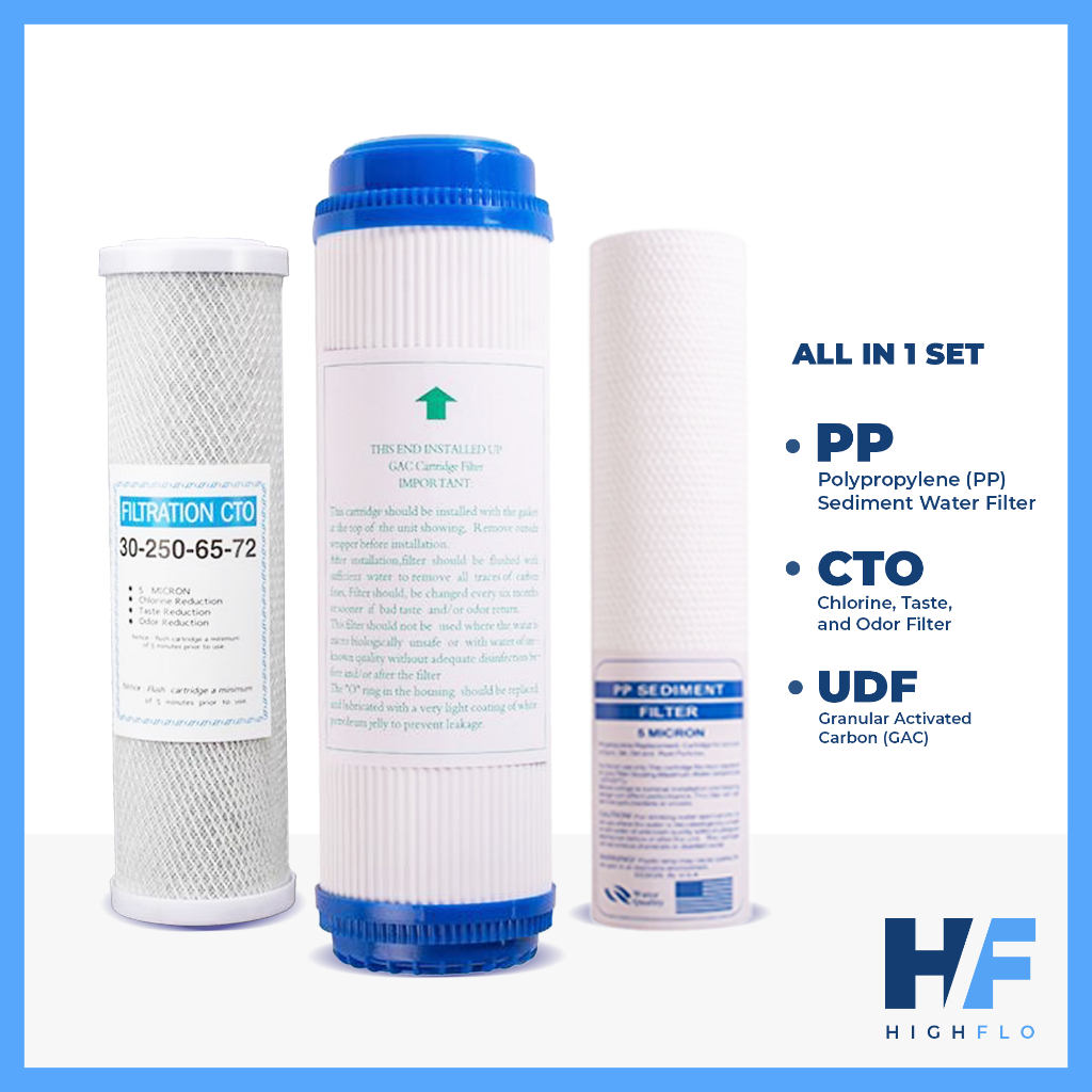 3 Stage Home Water Purification Filter Replacement 10 Inch PP Sediment , GAC, CTO Best Water ...