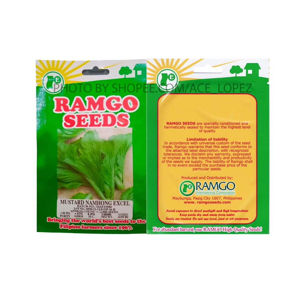 Ramgo RPD Seeds Mustard (Mustasa) Namhong Excel Variant als21207 ...