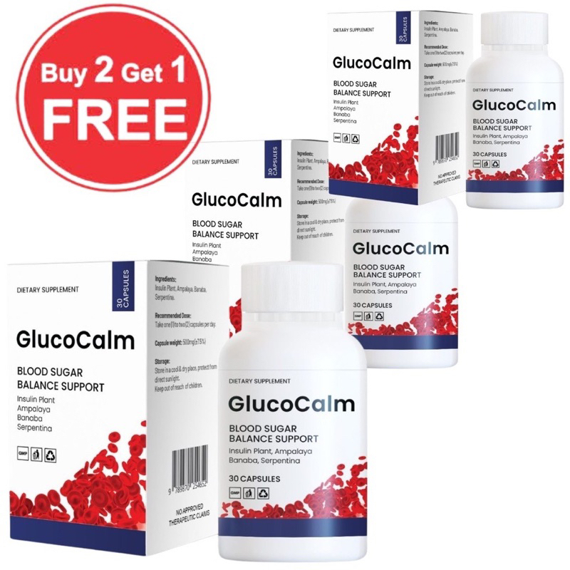 GlucoCalm 30 Capsules Maintain Healthy Blood Sugar Level | Shopee ...