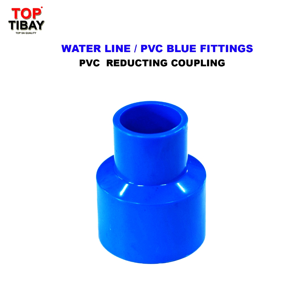 TOPTIBAY PVC BLUE REDUCER/ REDUCTING COUPLING 1x3/4", 1x1/2", 3/4x1/2 ...