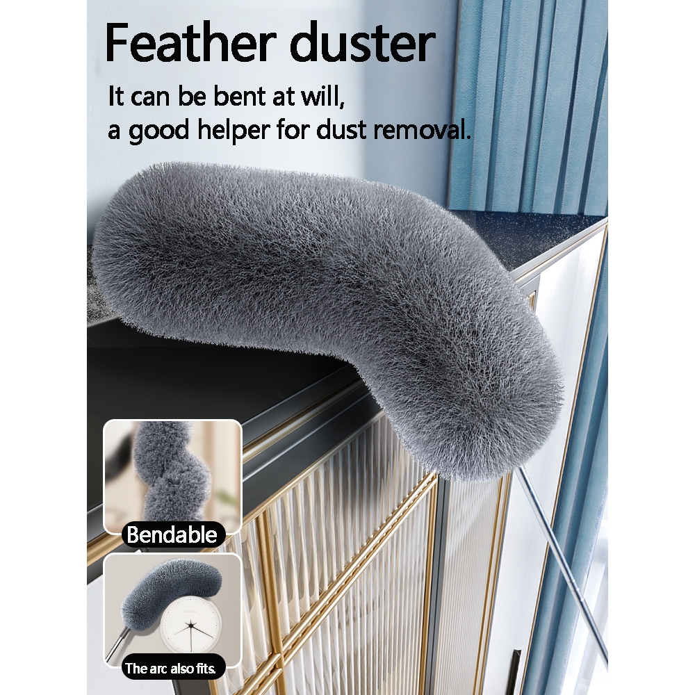 2.9m Long Microfiber Duster Retractable Feather Static Duster Bendable ...