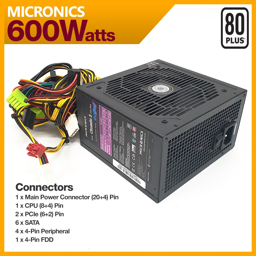 TOP BRANDED 500W 600W 700W TRUE RATED PSU POWER SUPPLY with GPU 8 PIN 6 ...