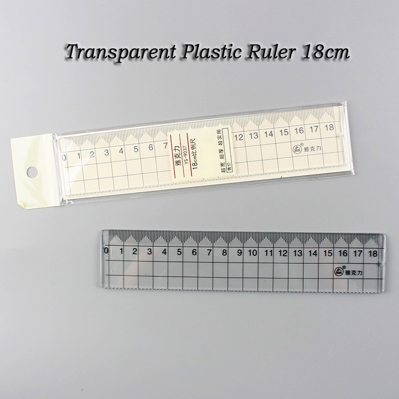 Transparent Plastic Ruler 18cm students transparent plastic ...
