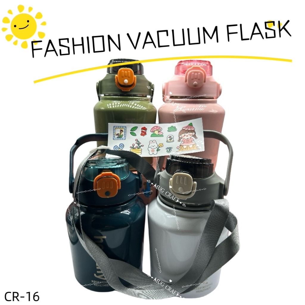 FASHION Healthy: Keep Moving Healthier Vacuum Flask with Free Sticker ...