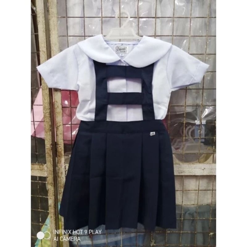 2i in-1 set SKIRT W/ BLOUSE SCHOOL uniform atire for kids kinder only ...