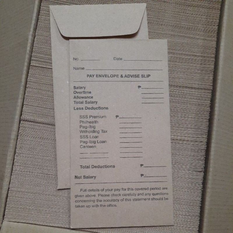Pay Envelope & Advise Slip 8½ | Shopee Philippines