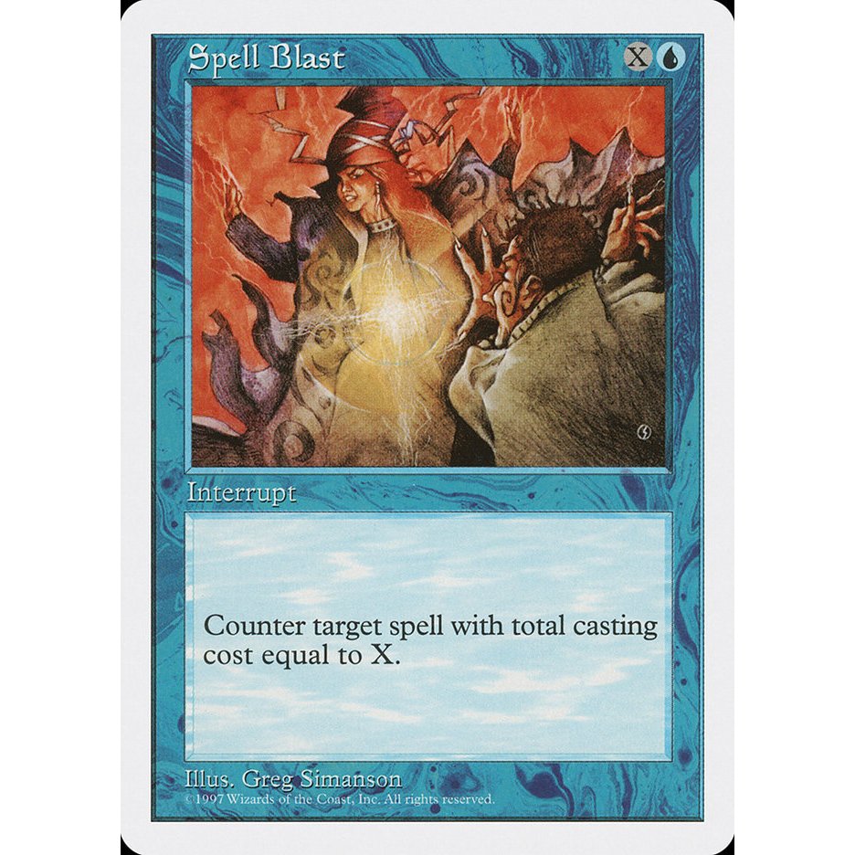 Magic the Gathering - Spell Blast (5th ED) - MTG Blue - NM (_BKR ...