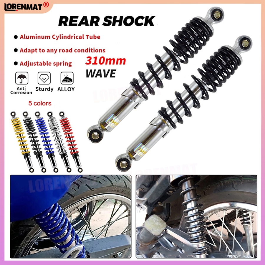 One Pair 310mm Motorcycle Rear Shock for XRM110 XRM125 Wave100 Wave110 ...