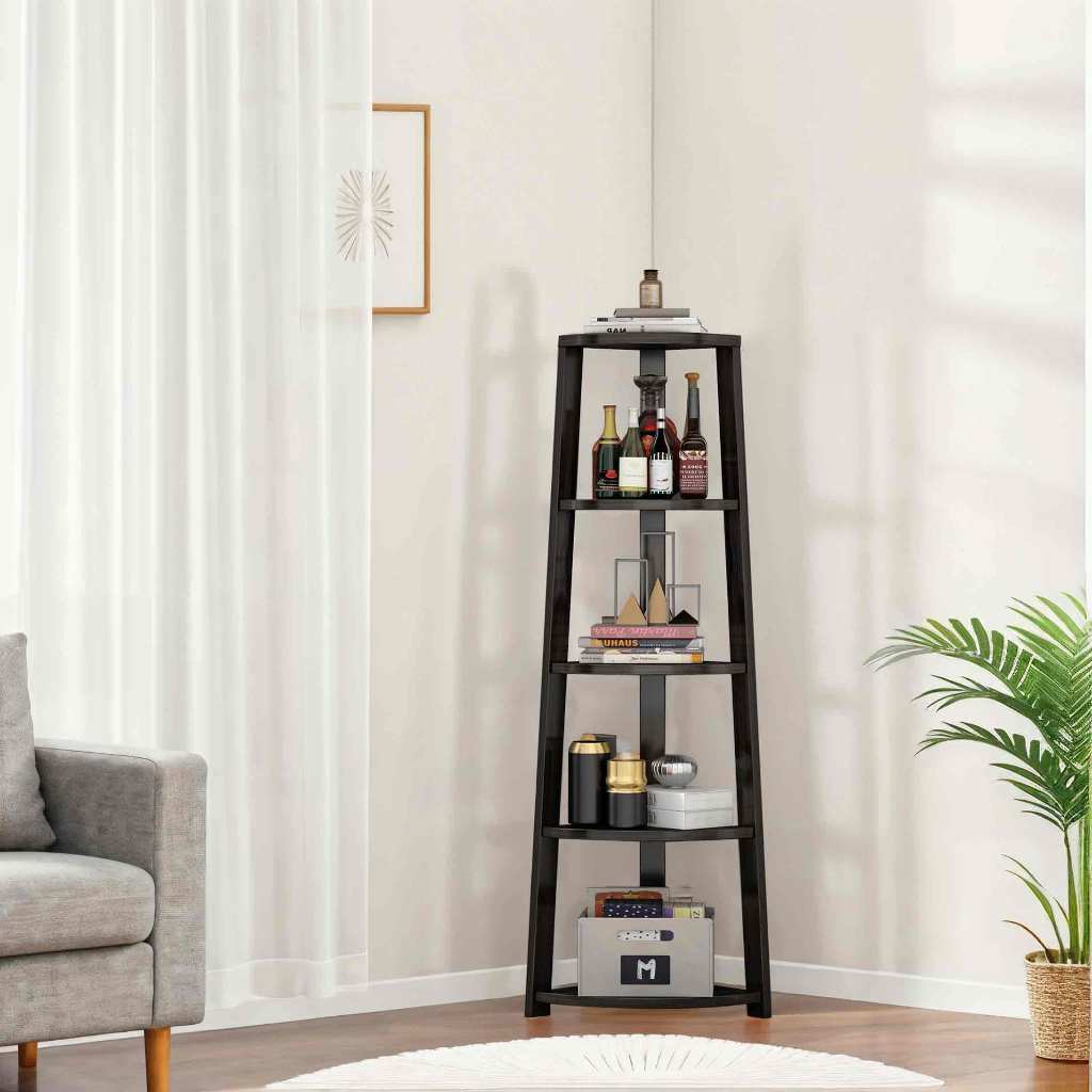 4/5/6 layer Solid Wood Corner rack Corner Shelf Flower Stand Bookshelf ...