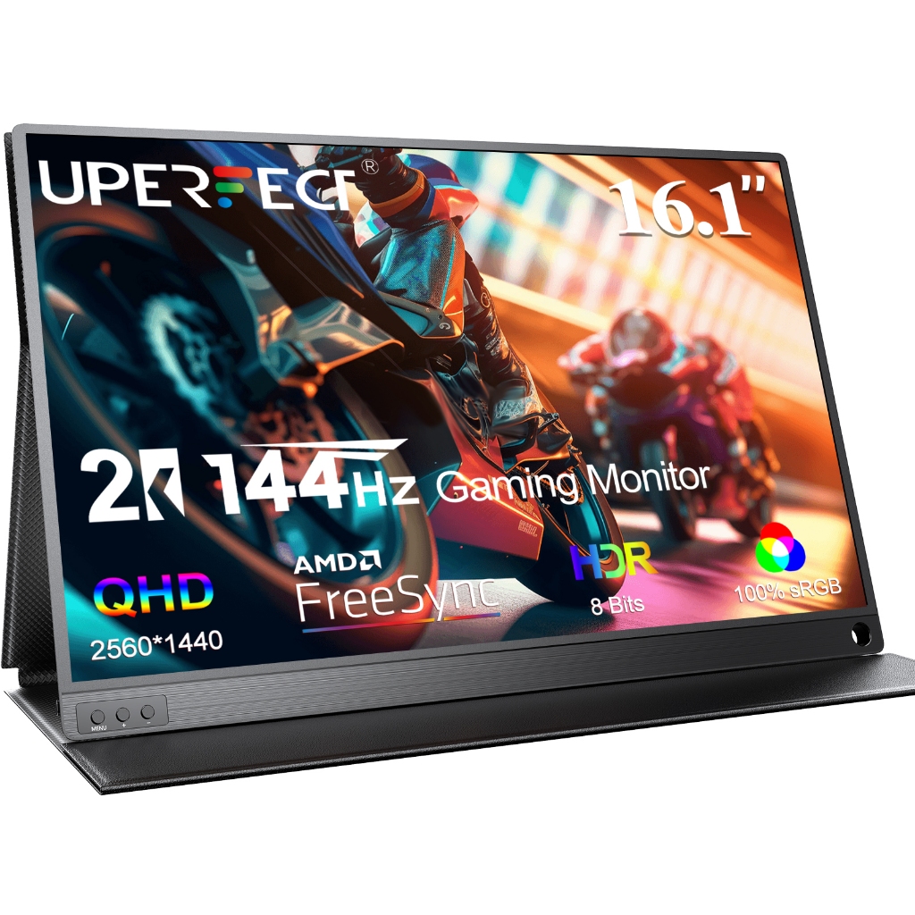 UPERFECT Portable Monitor 16 inches 2K 2560*1600 120HZ LCD Type C HDMI ...