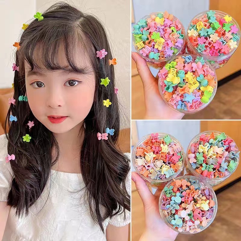 40pcs. Set With Bottle Mini Hair Clips Multi-Colored Small Bangs Clips ...