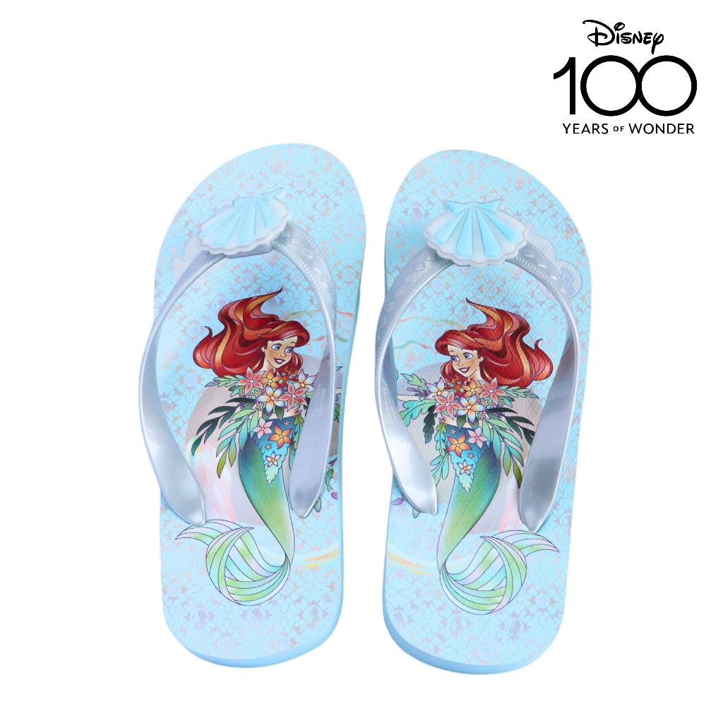 Disney Princess D100 Blue Little Mermaid Slippers | Shopee Philippines