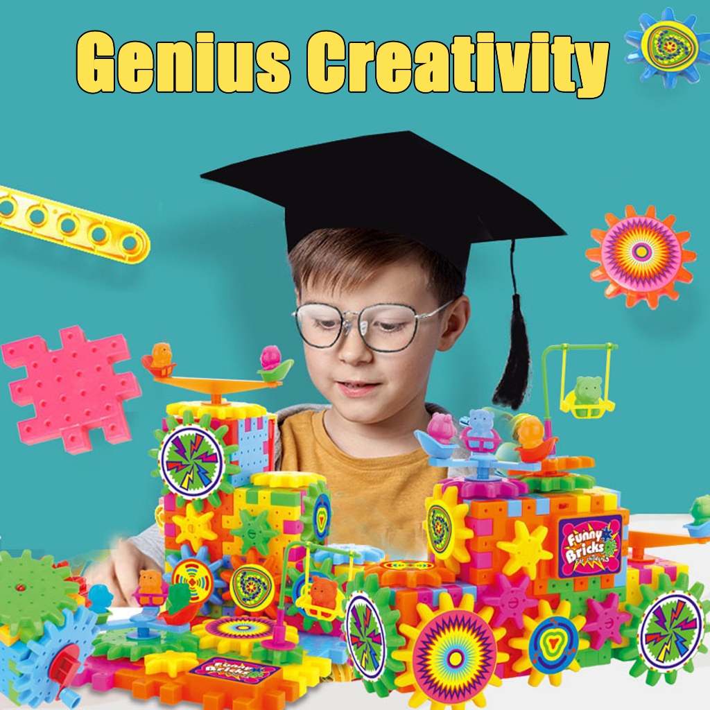 81PCS Children‘s Electric Building Blocks Toys DIY Creative Compatible ...