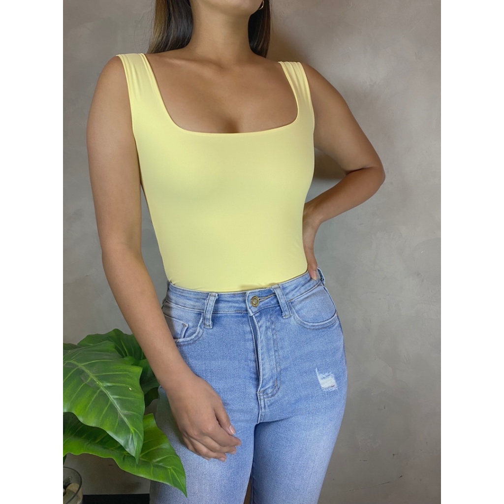 Seam & Stitch - Zoe Squareneck Mid Crop Top | Shopee Philippines