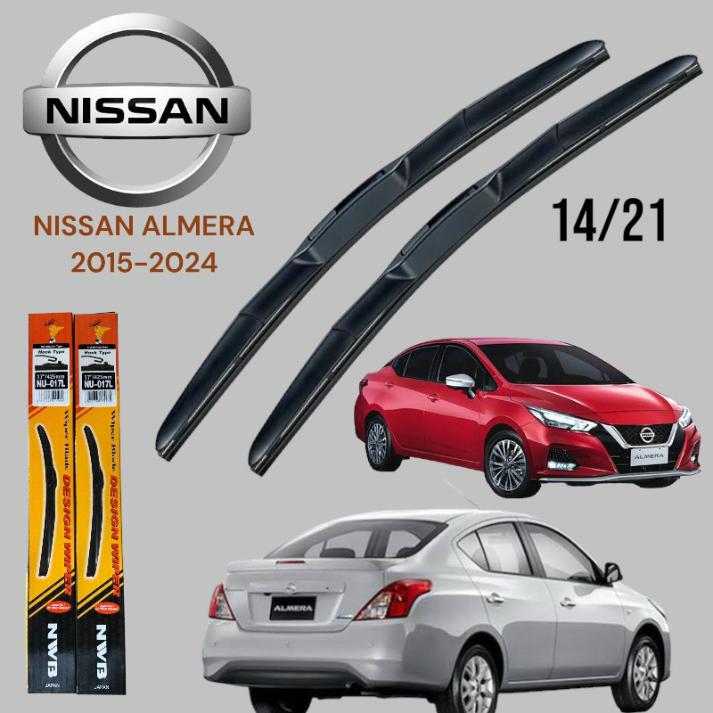 nissan almera JAPAN hybrid hook type wiper blade heavy duty 2015 2016 2017 2018 2019 2020 2021 ...