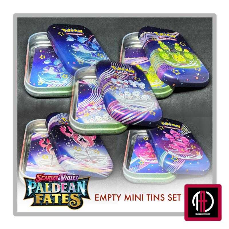 Pokemon TCG - Complete Set of Paldean Fates Mini Tins (NO BOOSTER PACKS ...
